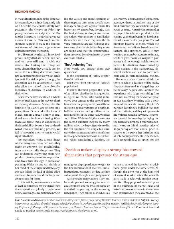 The Hidden Traps in Decision Making | The Complete Leader